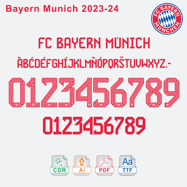 Bayern Munich 2023-24 Font Download - Football Font Download