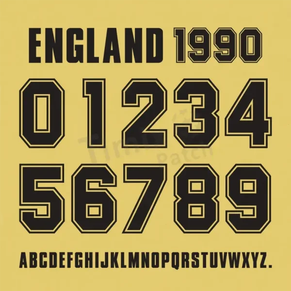 England 1990 Font Vector Download - Football Font Download