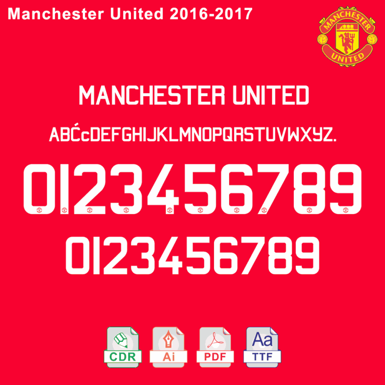 Manchester United Font - Timix Soccer Patch